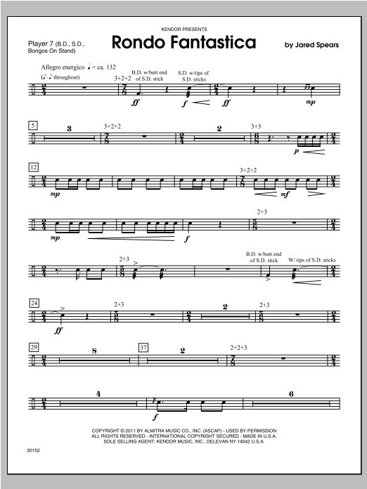 Rondo Fantastica - Percussion 7 Sheet Music | Spears | Percussion Ensemble