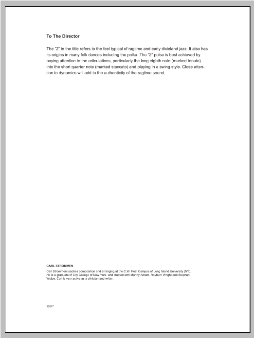 Memphis Two-Step Sheet Music | Strommen | Orchestra