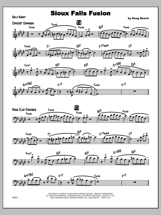 Sioux Falls Fusion - Solo Sheet Sheet Music | Beach | Jazz Ensemble