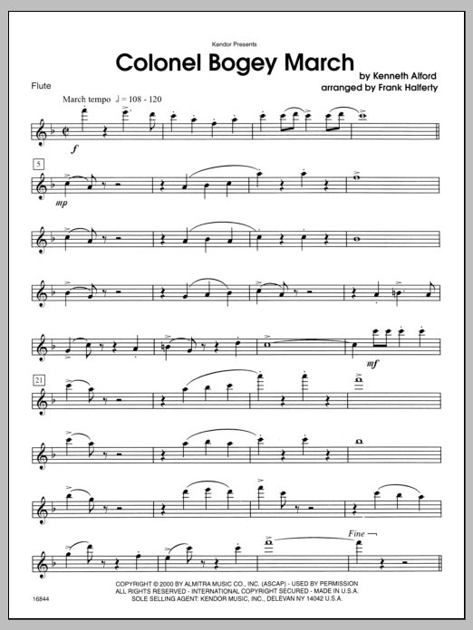 Colonel Bogey March - Flute | Sheet Music Direct