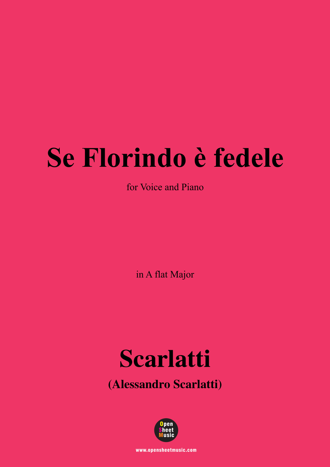 A. Scarlatti-Se Florindo è fedele,in A flat Major (arr. OSM) by ...