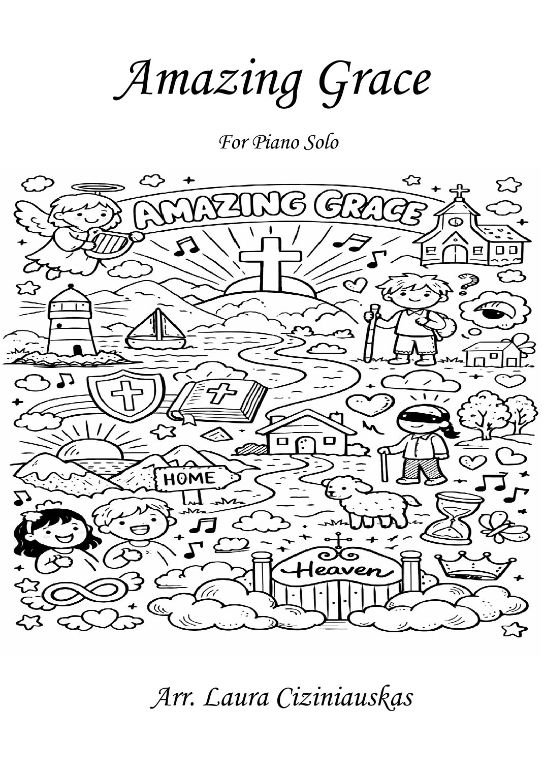 Amazing Grace – Easy Traditional Easy Piano Solo F Major Arrangement ...