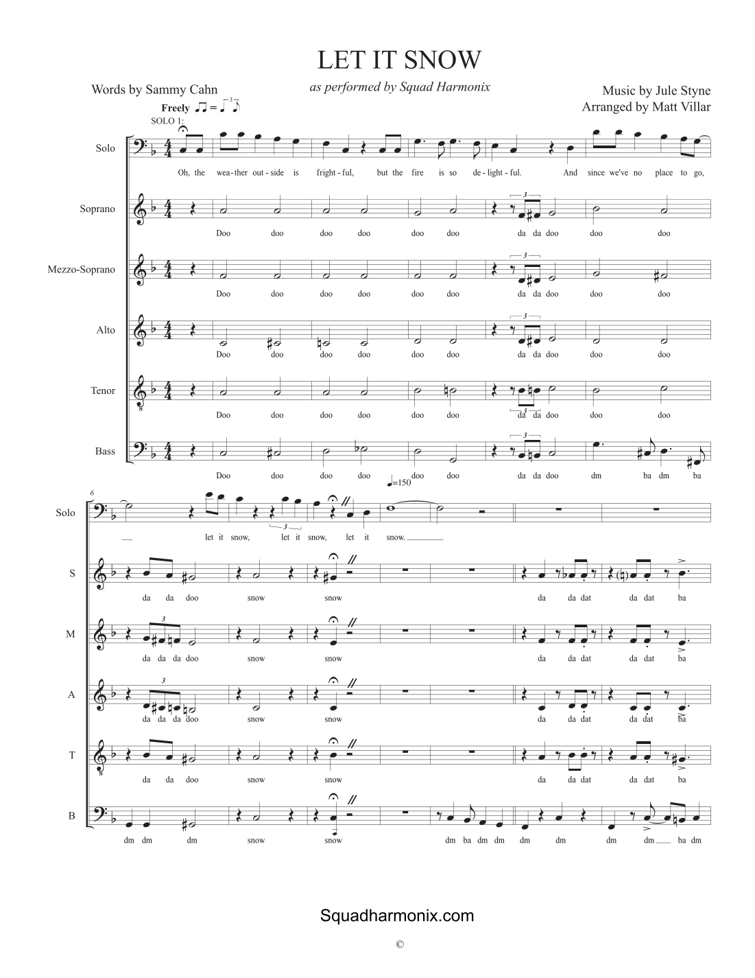 Let It Snow! Let It Snow! Let It Snow! (arr. Matt Villar) by Dean ...