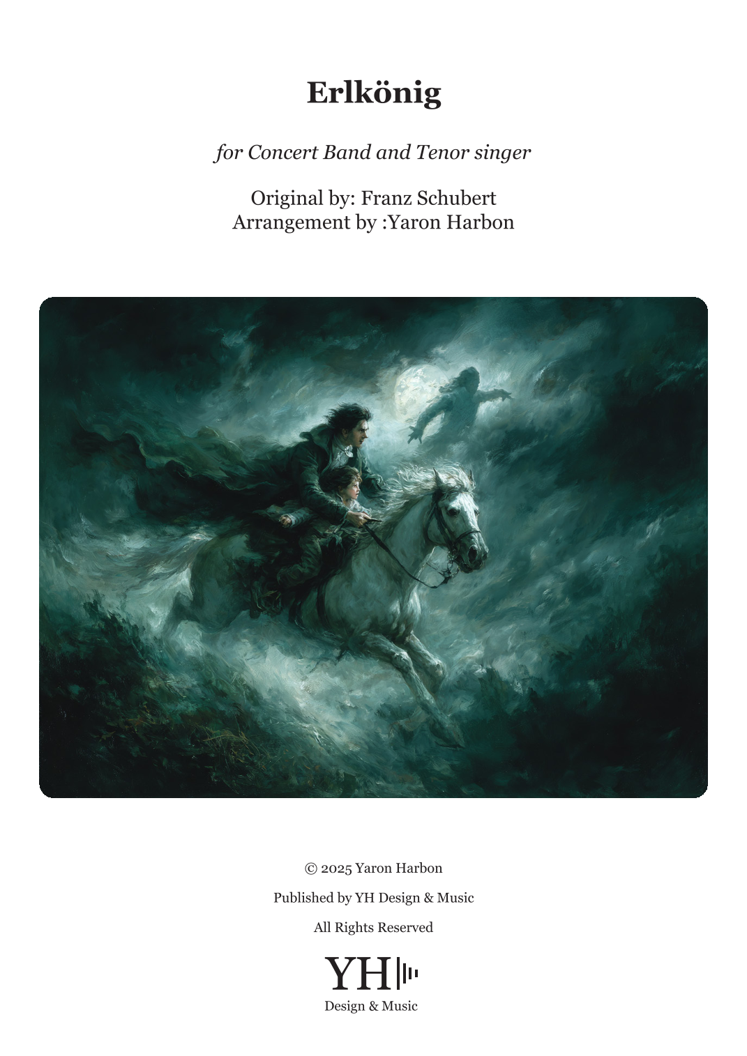 Erlkönig (arr. Yaron Harbon) by Franz Schubert Sheet Music for Concert ...