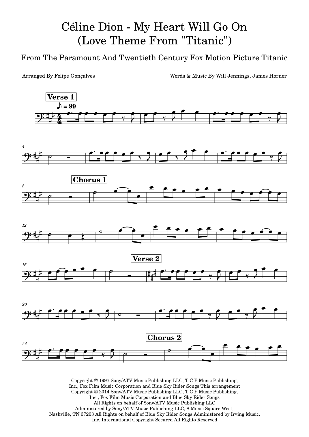 My Heart Will Go On (Love Theme From 'titanic') (arr. Felipe Gonçalves ...