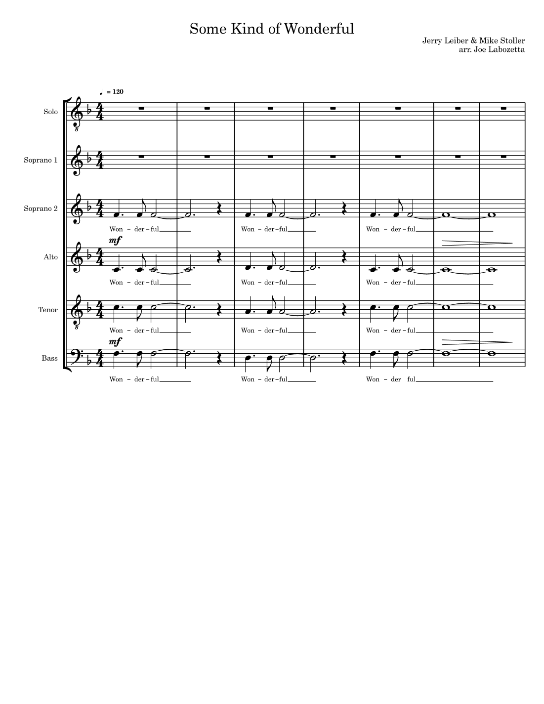 Some Kind Of Wonderful (arr. Joe Labozetta) by Gerry Goffin Sheet Music ...