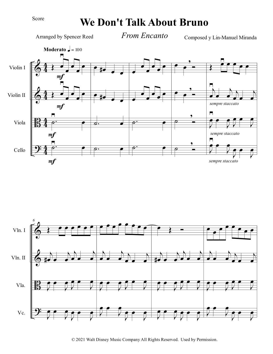 We Don't Talk About Bruno (arr. Spencer Reed) by Carolina Gaitan, Mauro ...