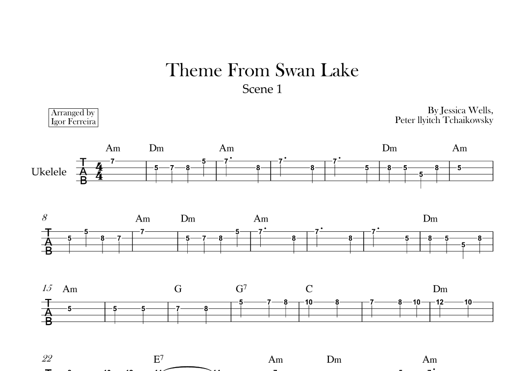 Theme From Swan Lake (arr. Igor Ferreira) by Peter Ilyich Tchaikovsky ...