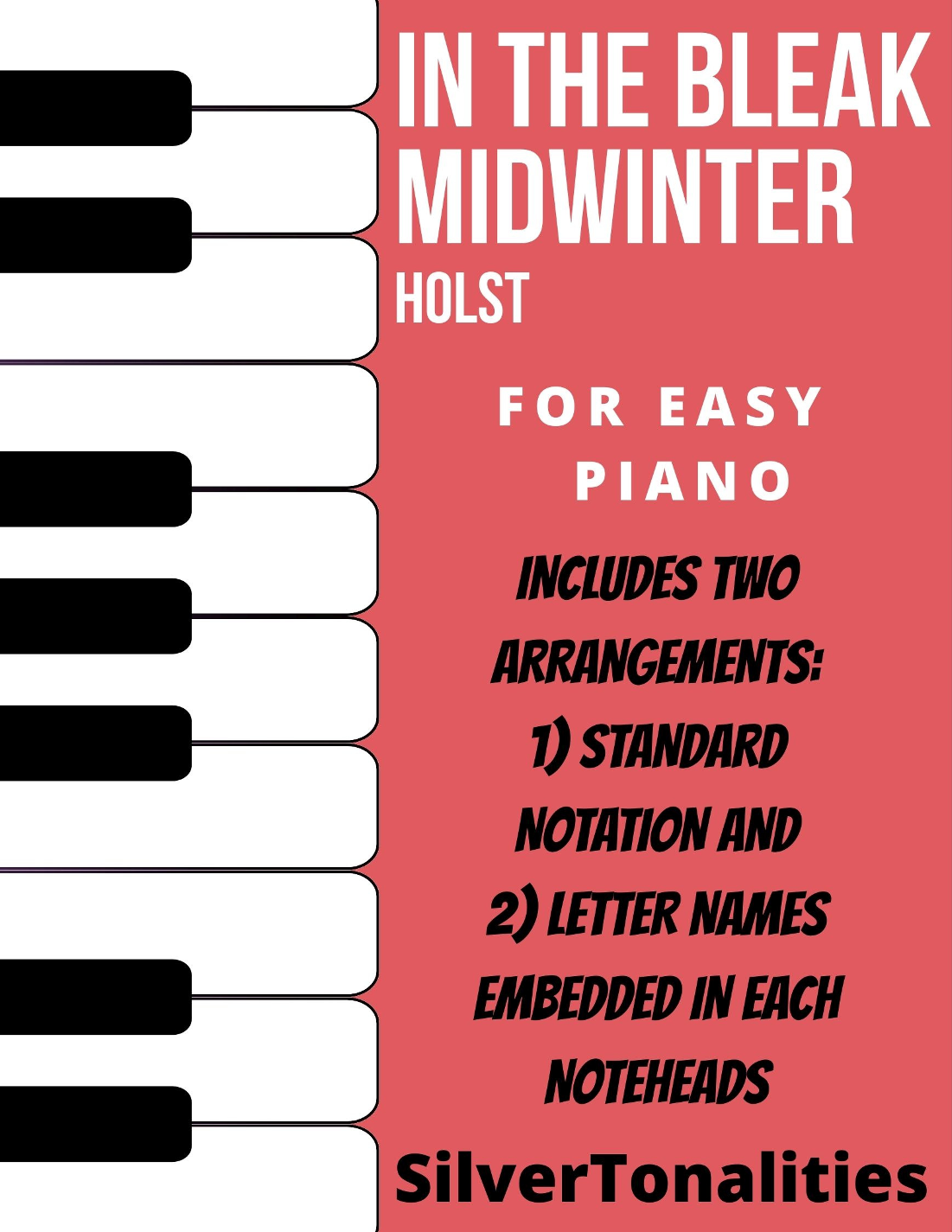 In the Bleak Midwinter Easy Piano Sheet Music Combo (arr. Silver ...