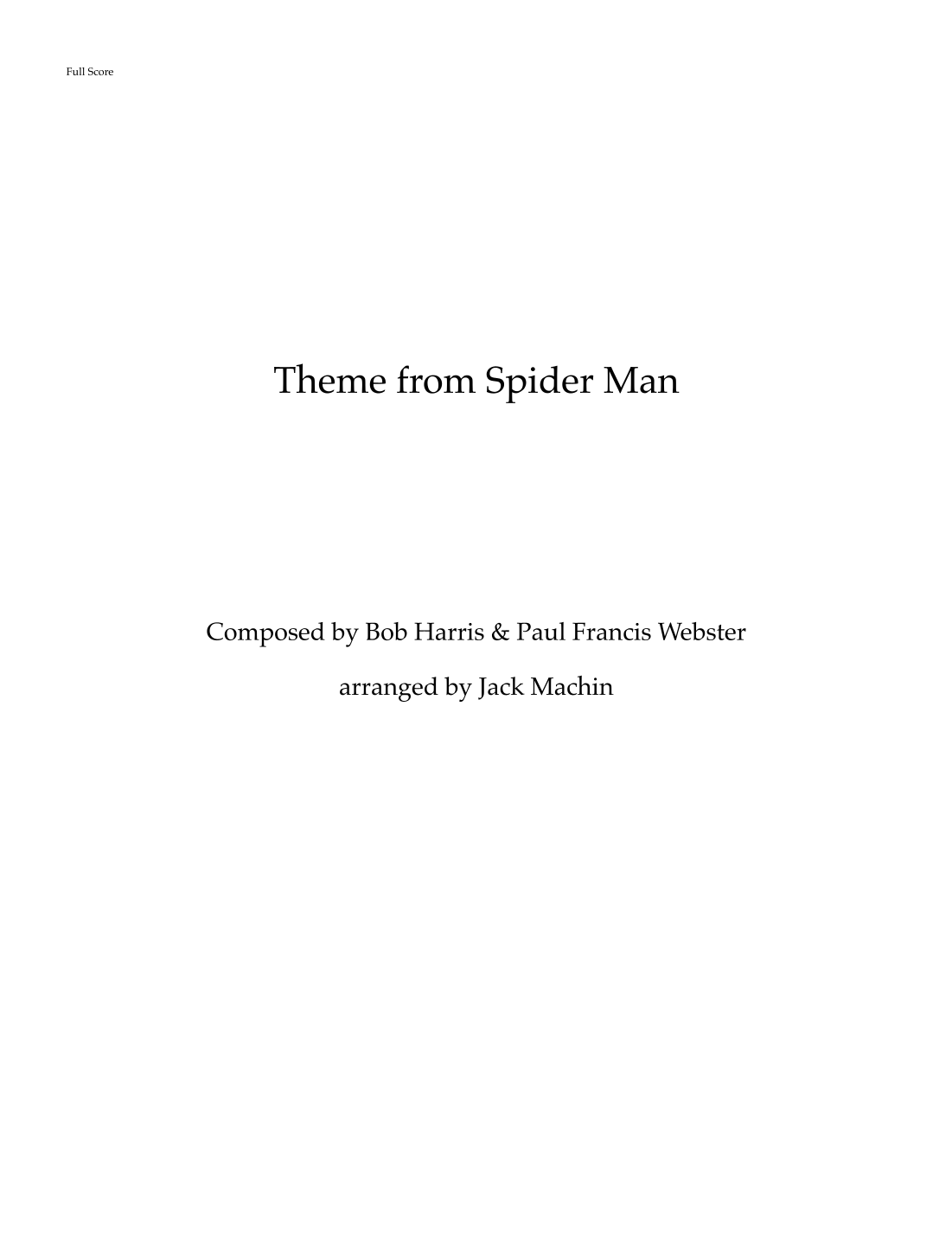 Theme From Spider Man (arr. Jack Machin) von Aerosmith Noten zum ...