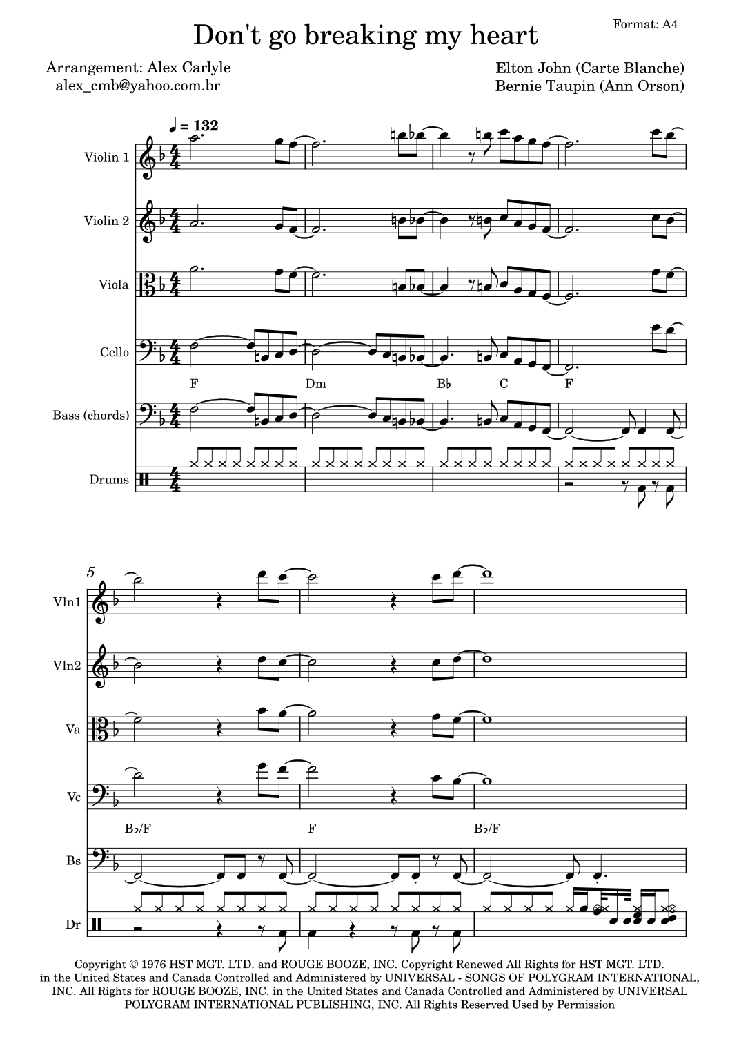 Don't Go Breaking My Heart (arr. Alex Carlyle) by Elton John & Kiki Dee ...