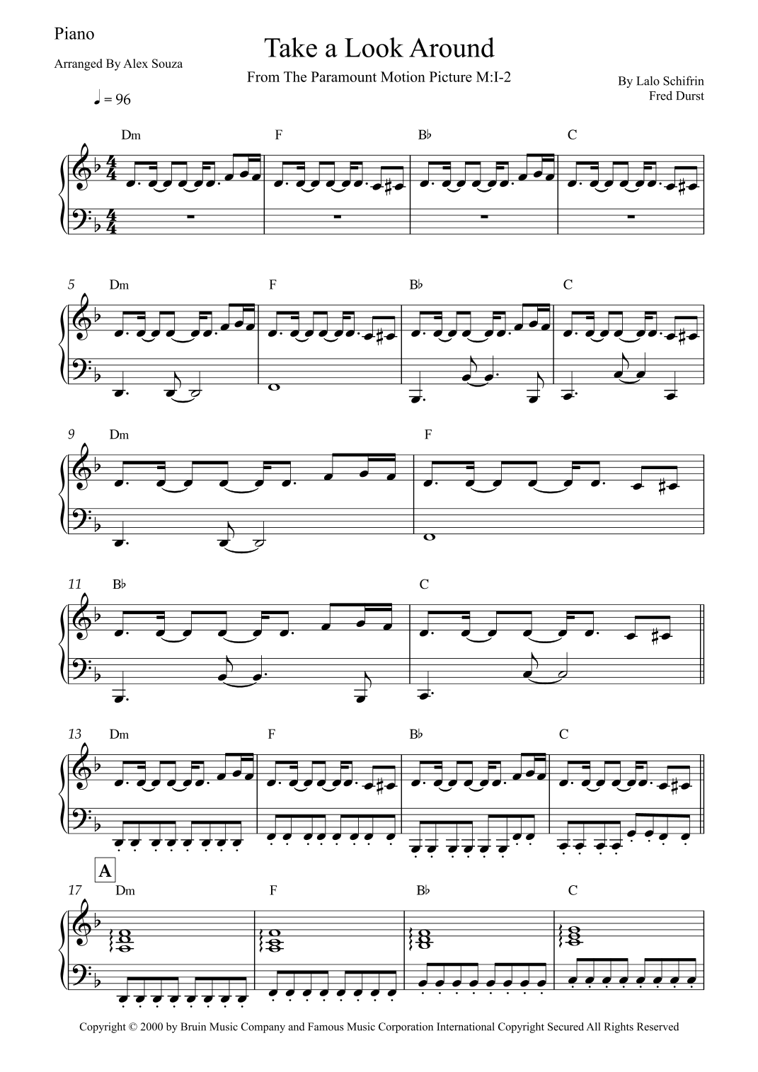 Take A Look Around (Theme From "M:I-2") (arr. Alex Souza) by Limp ...