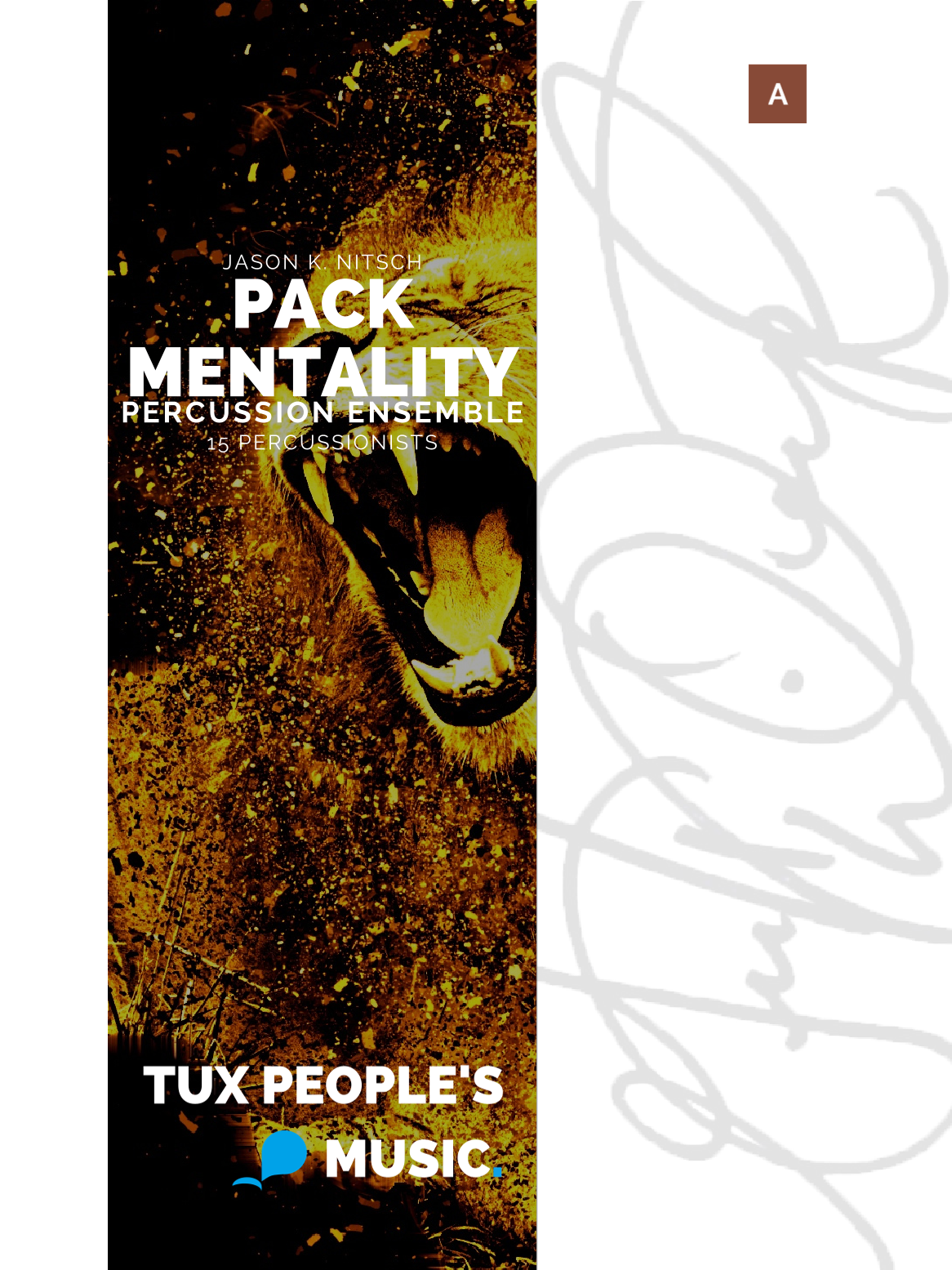 Pack Mentality por Jason K. Nitsch Partituras para Conjunto Percusión en Sheet Music Direct