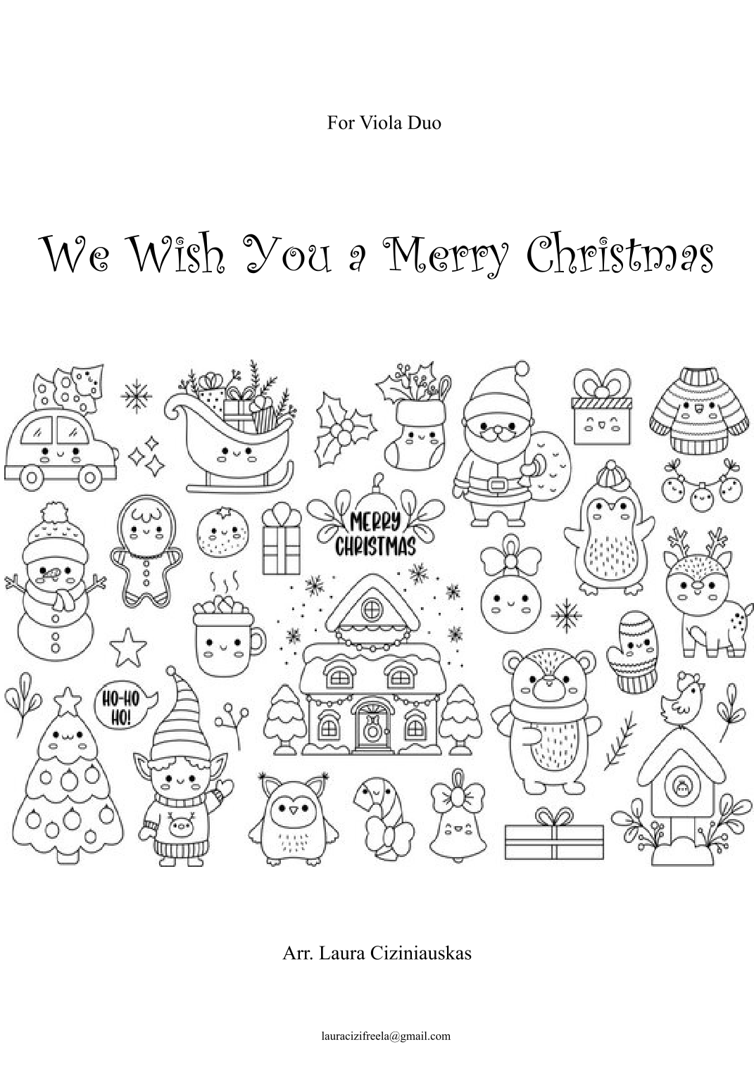 We Wish You a Merry Christmas – Easy Viola Duet D Major Beginner ...