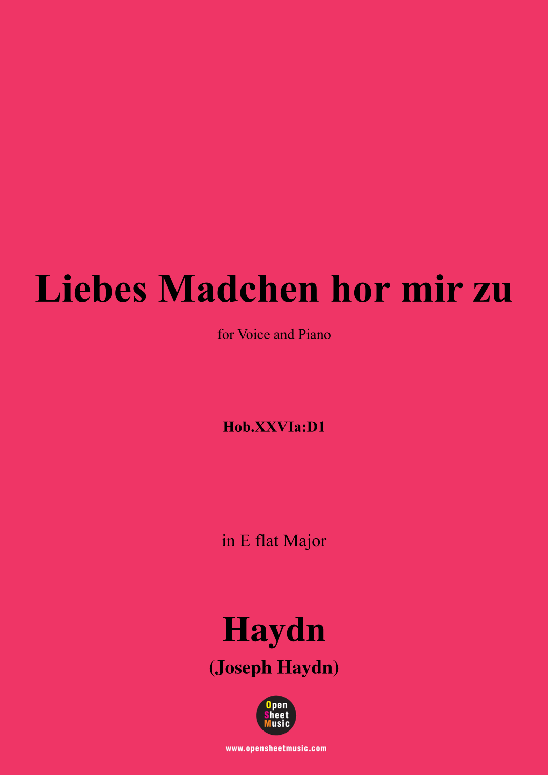J. Haydn-Liebes Madchen hor mir zu,Hob.XXVIa:D1,in E flat Major (arr ...