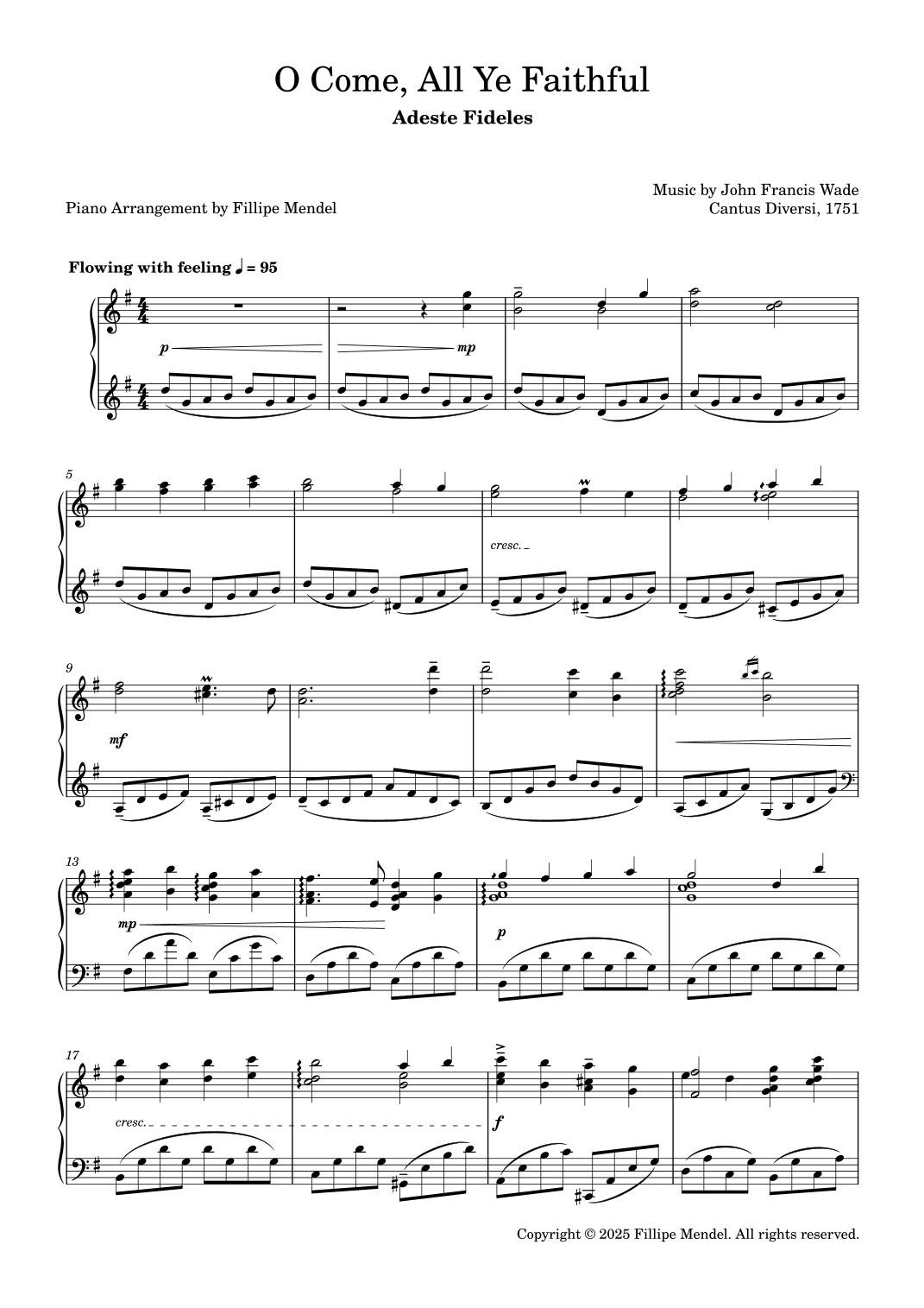 O Come, All Ye Faithful (arr. John Frances Wade) by John Frances Wade ...