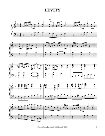 Levity Sheet Music | Allan Leslie McDougall | Piano Solo