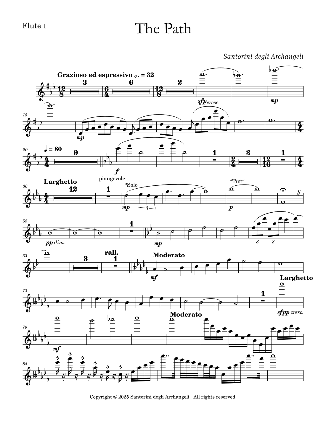 The Path (Instrumental Parts) by Santorini degli Archangeli Sheet Music ...