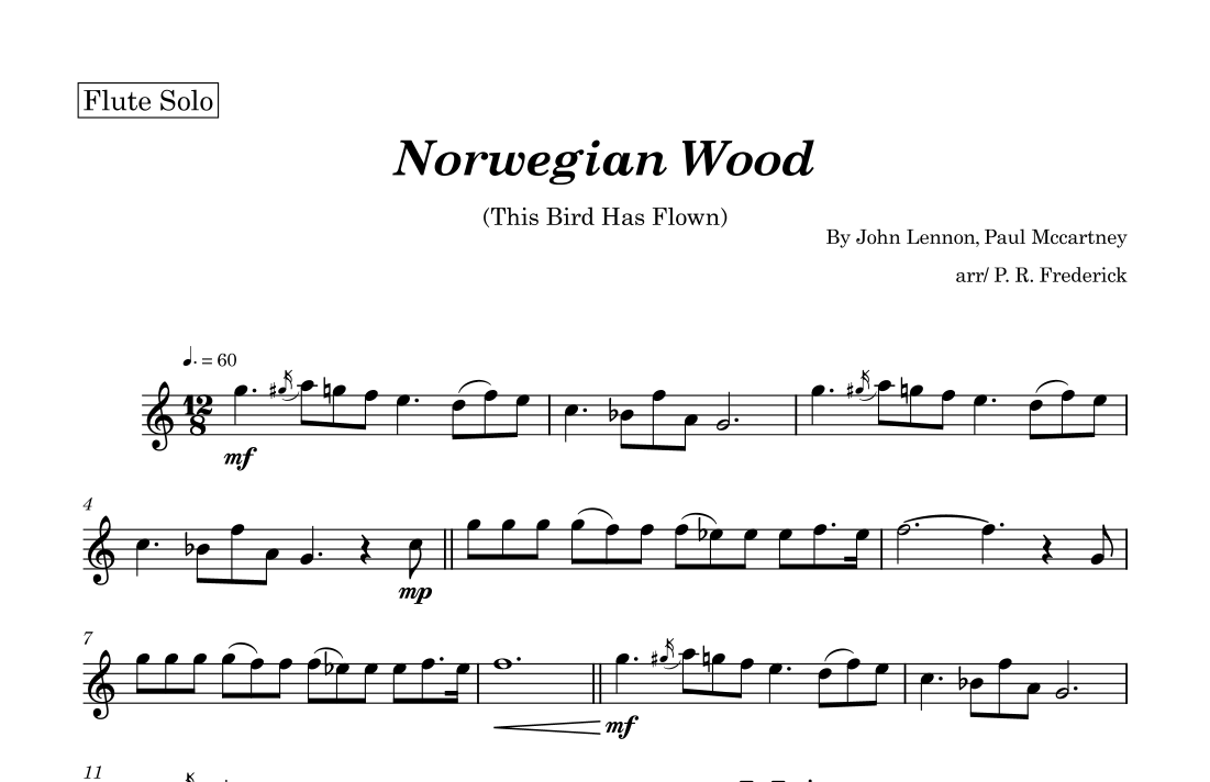 Norwegian Wood (This Bird Has Flown) (arr. P. R. Frederick) by The ...