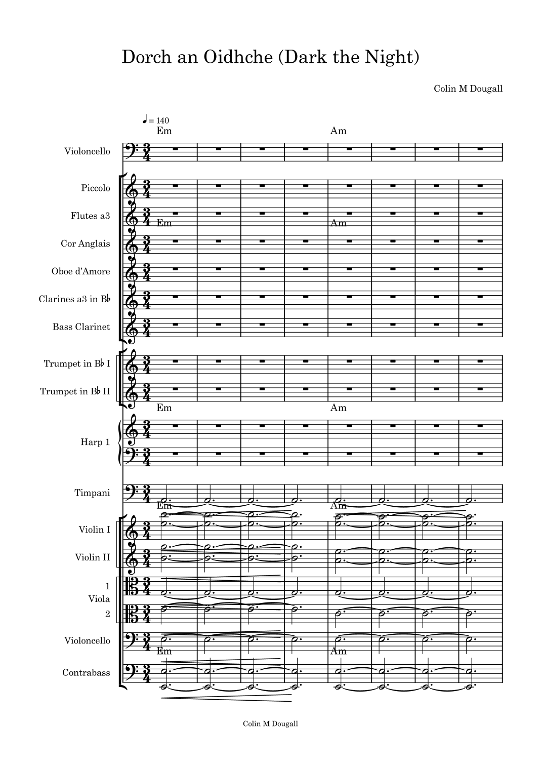 Dorch an Oidhche (Dark the Night) by Colin M Dougall Sheet Music for ...