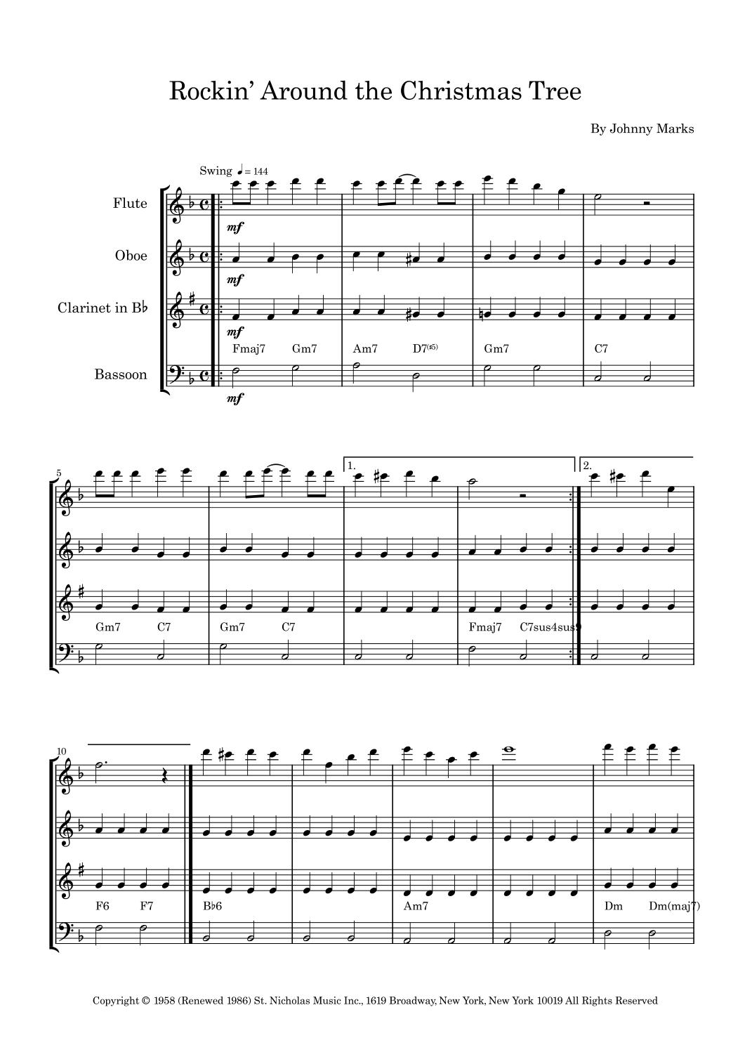 Rockin' Around The Christmas Tree (arr. Glauco Fernandes) by Brenda Lee ...