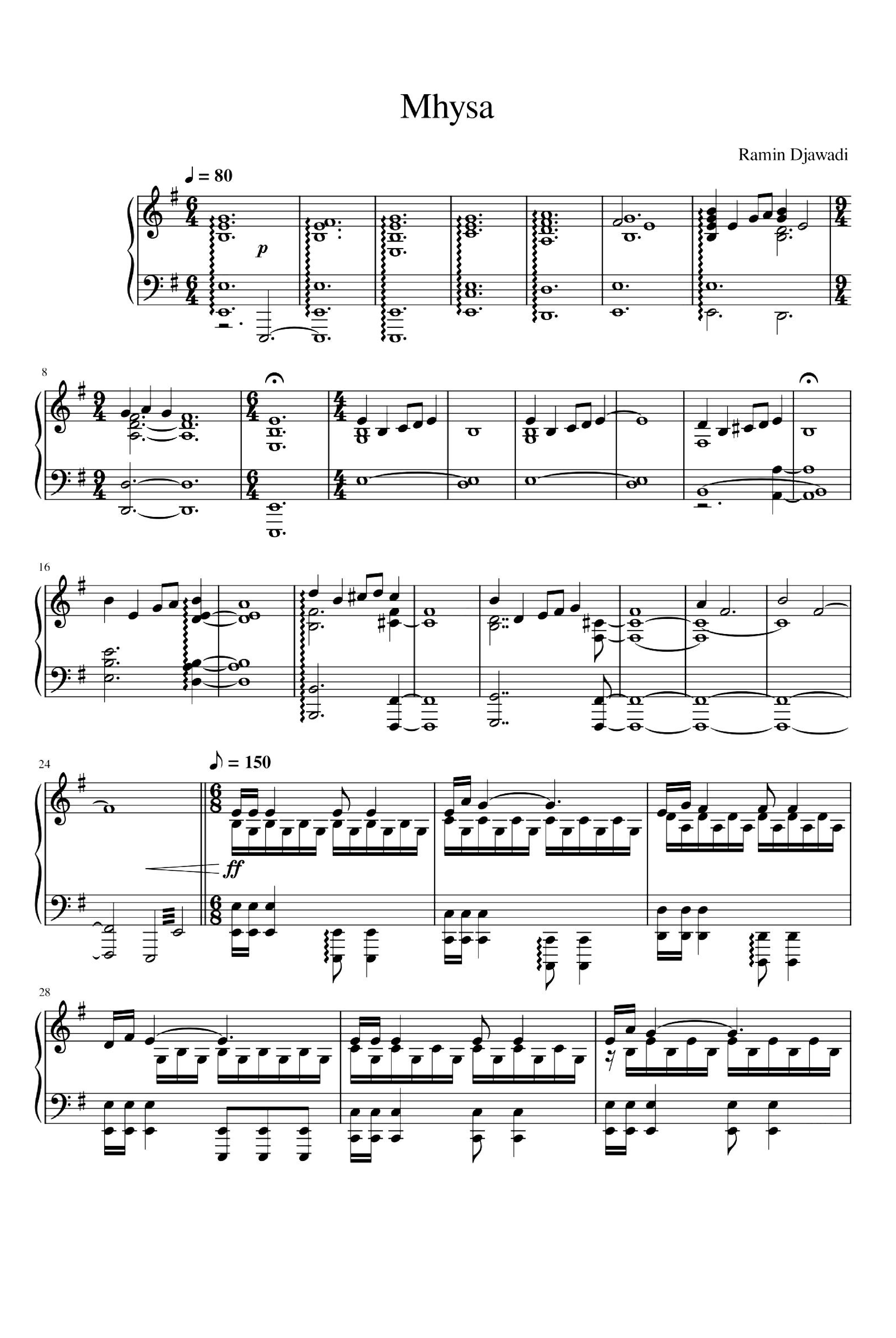 Mhysa (arr. Ramin Djawadi) von Ramin Djawadi Noten zum Klavier solo bei ...