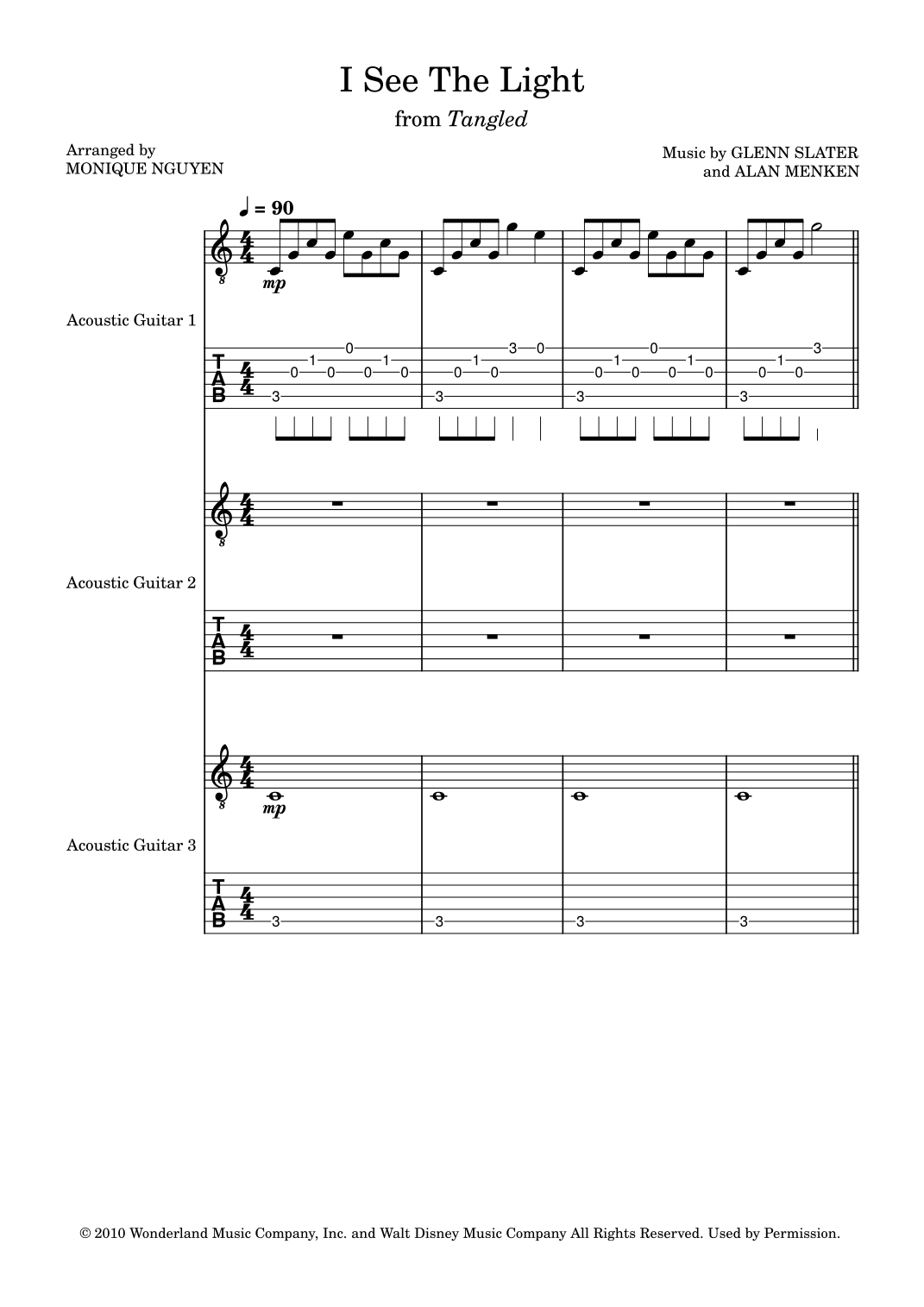 I See The Light (arr. Monique Nguyen) by Glenn Slater Sheet Music for ...