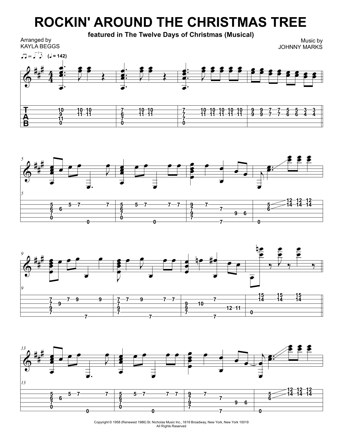Rockin' Around The Christmas Tree (arr. Kayla Beggs) by Brenda Lee ...