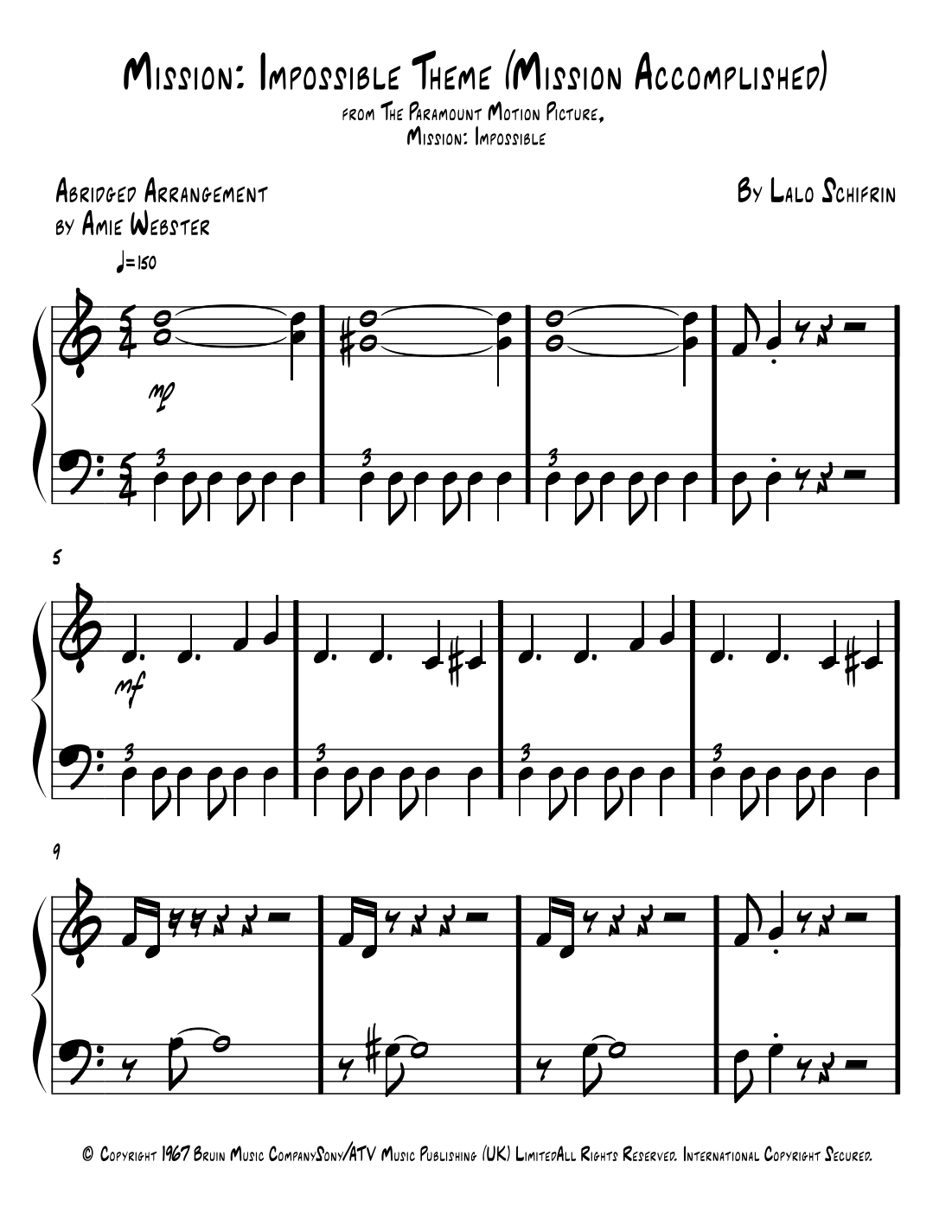 Mission: Impossible Theme (Mission Accomplished) (arr. Amie Webster ...