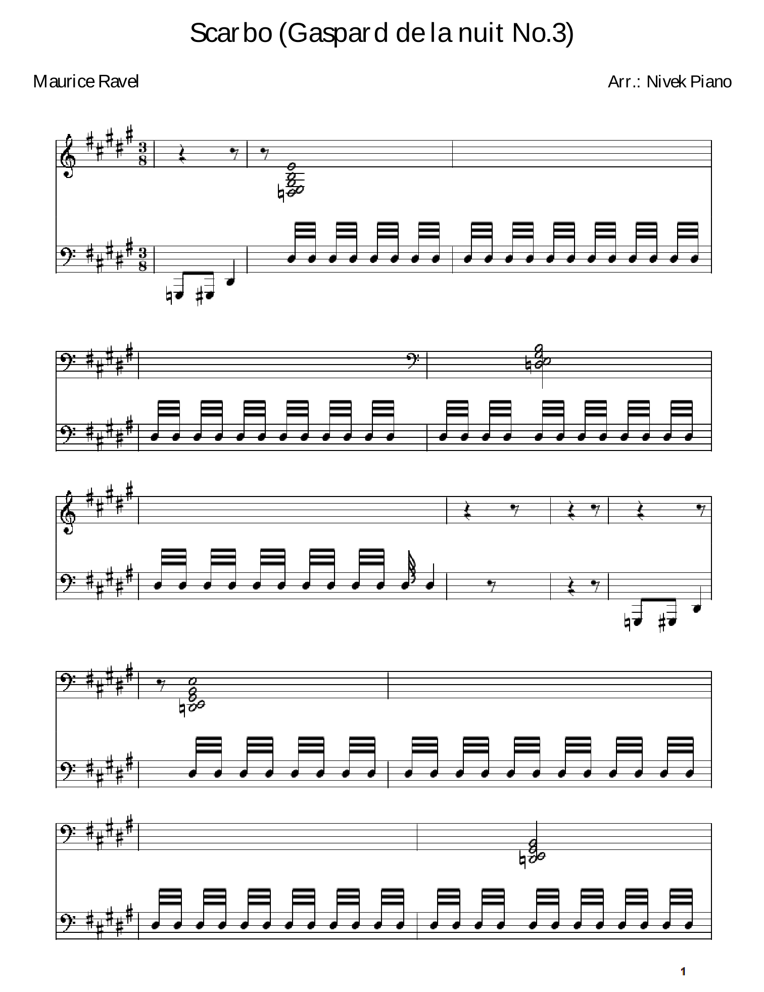Scarbo (Gaspard de la nuit No.3) - Maurice Ravel (arr. Nivek Piano) by ...