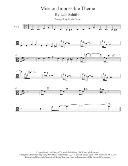 Mission: Impossible Theme from the Paramount Television Series MISSION ...