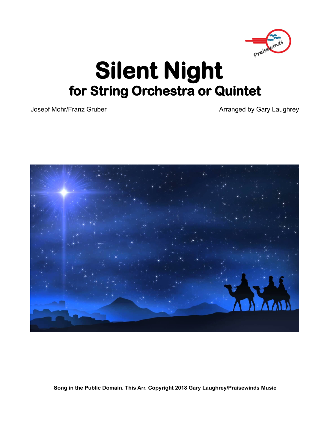 Silent Night (arr. Gary Laughrey) by Franz Gruber Sheet Music for ...