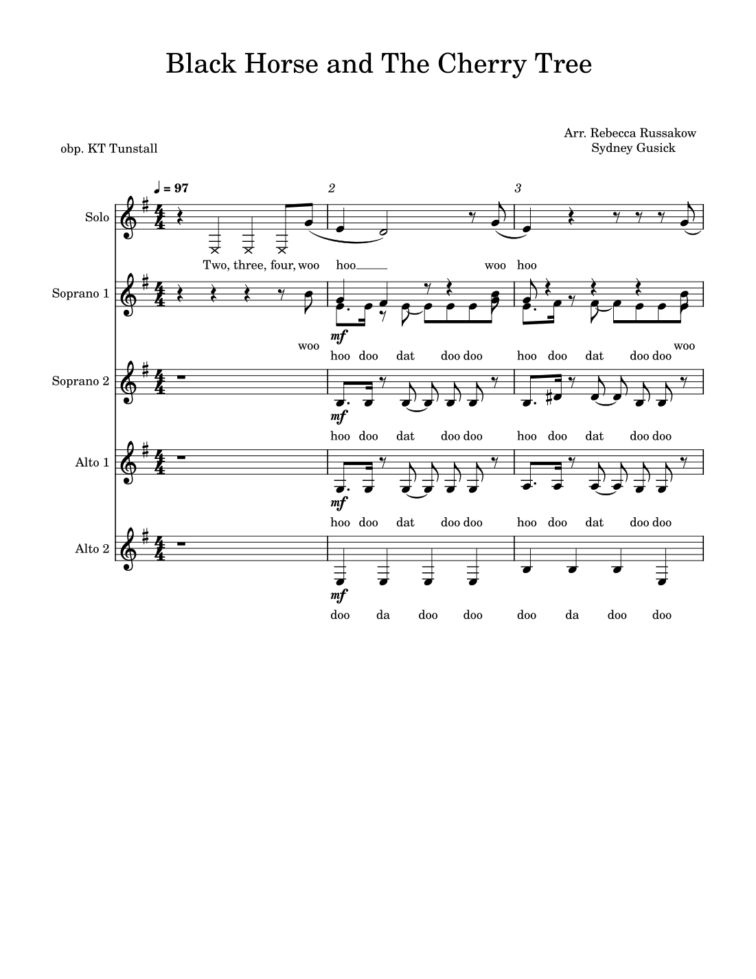 Black Horse and The Cherry Tree (arr. Sydney Gusick and Rebecca ...
