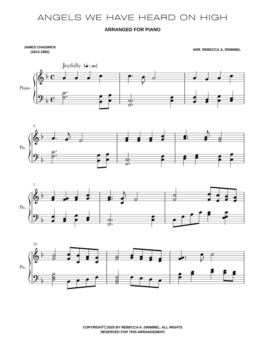 Angels we have heard on high (arr. Rebecca A. Drimmel) by James ...