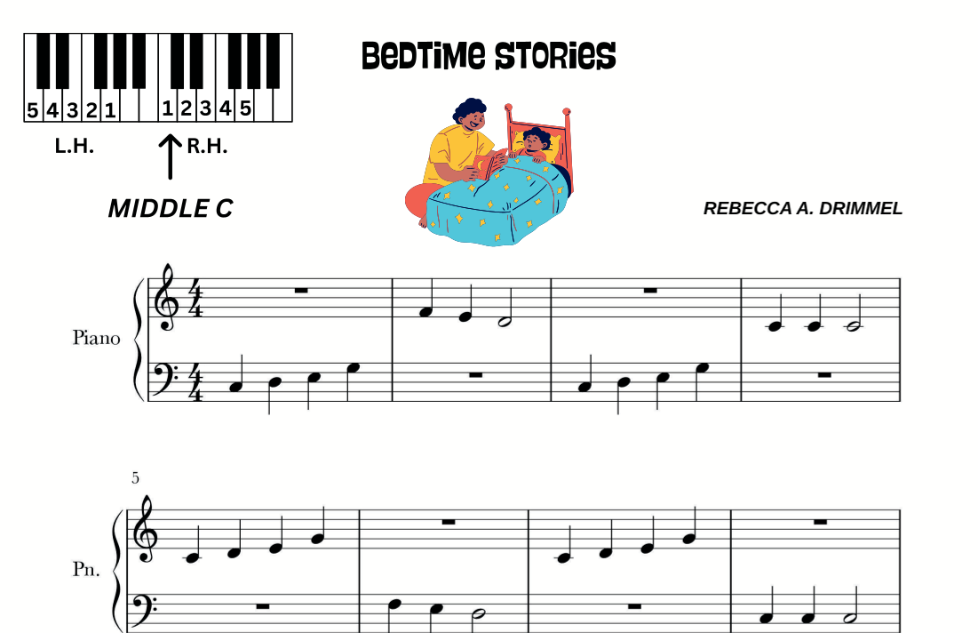 Bedtime stories by Rebecca A. Drimmel Sheet Music for Easy Piano at ...