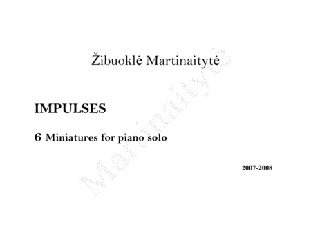 Impulses by Zibuokle Martinaityte Sheet Music for Piano Solo at Sheet ...