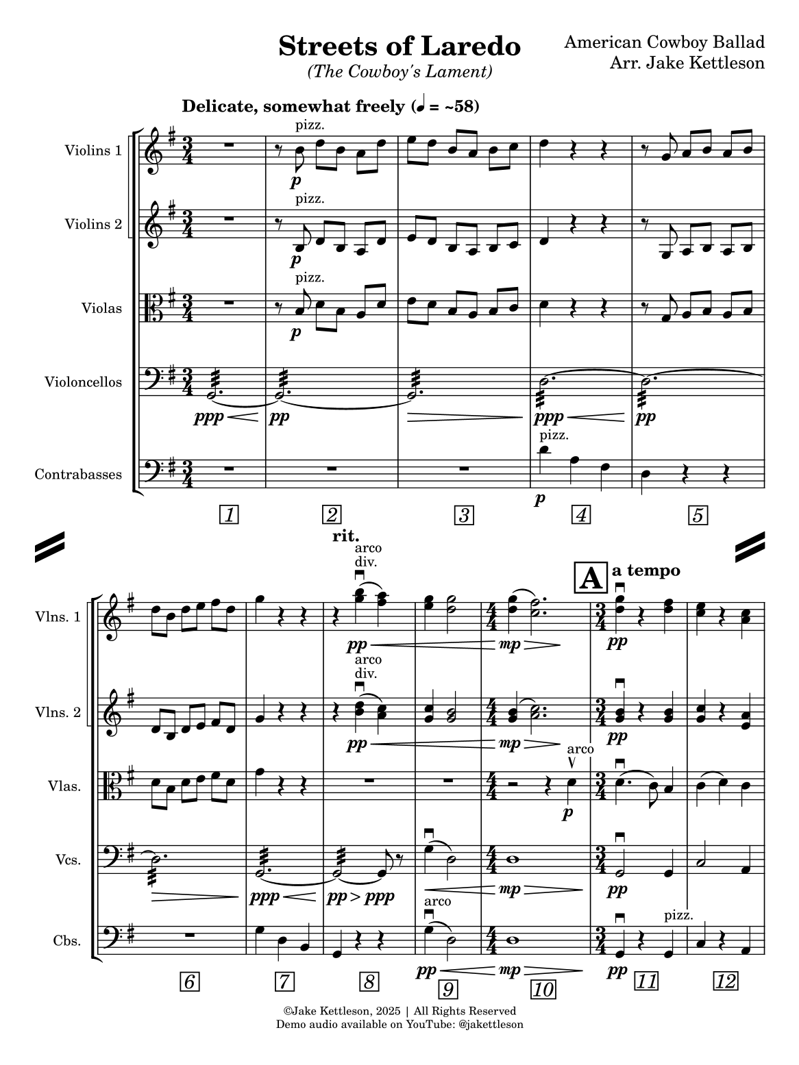 Streets of Laredo (String Orchestra) (arr. Jake Kettleson by ...