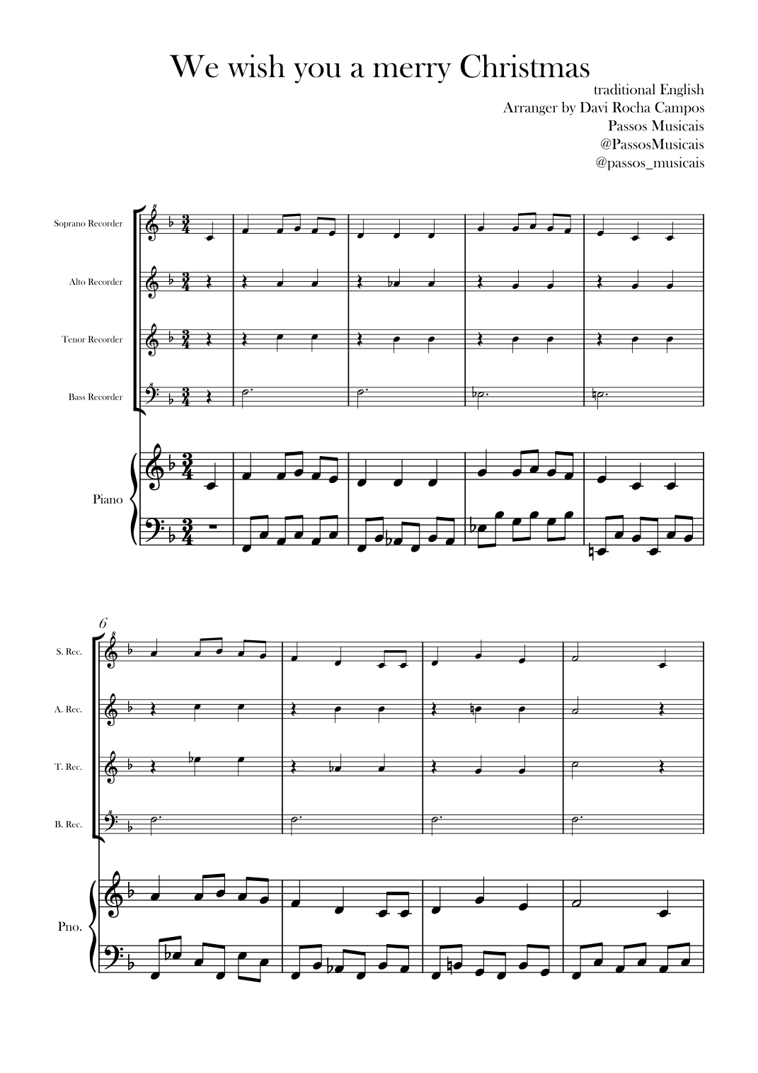 We wish you a merry Christmas (arr. Davi Rocha Campos) by Davi Rocha ...