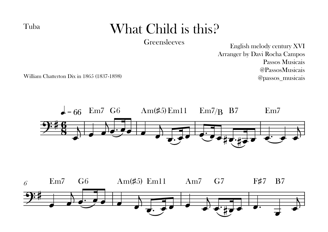 What Child is this? (Greensleeves) (arr. Davi Rocha Campos) by Davi ...
