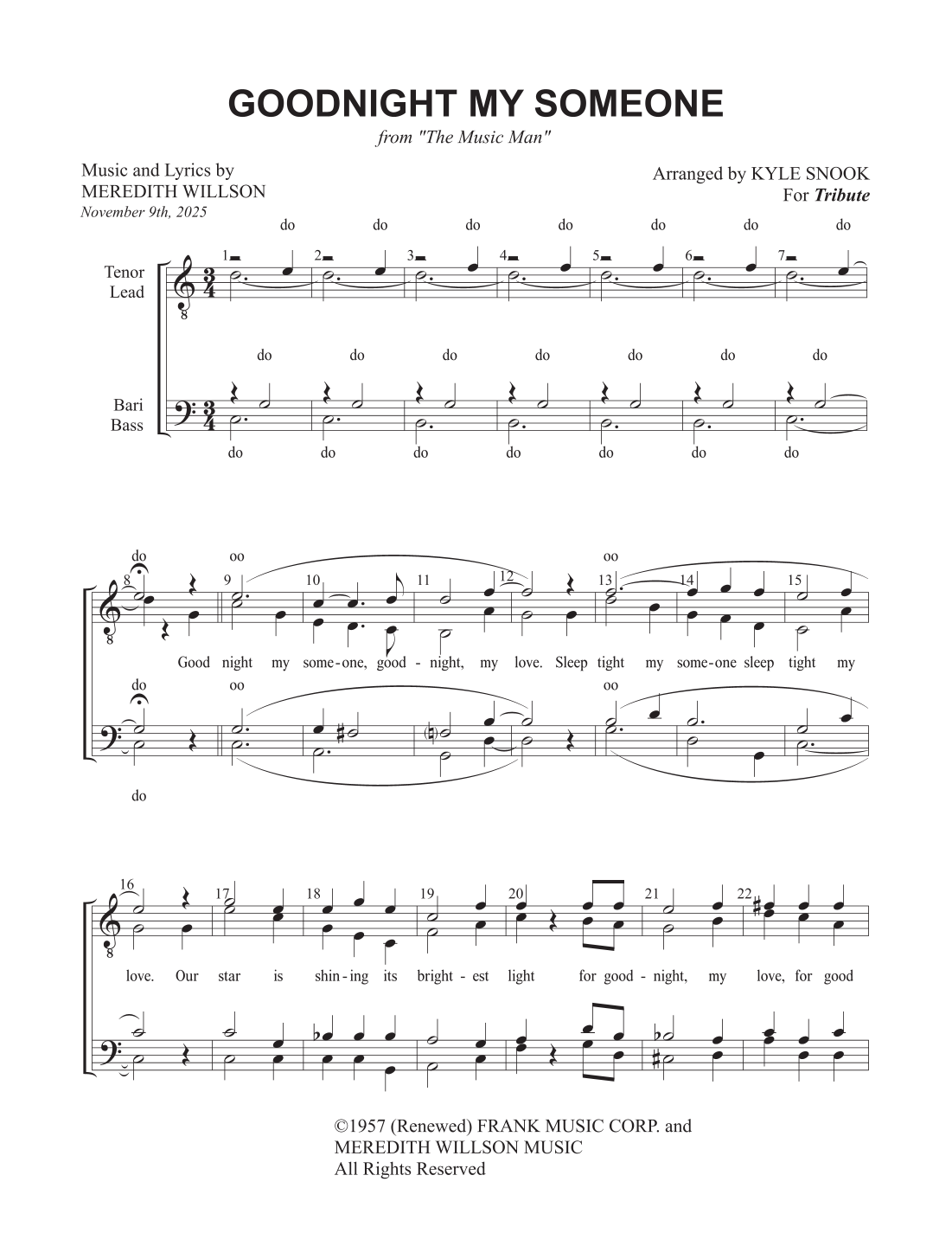 Goodnight, My Someone (arr. Kyle Snook) por Barbara Cook Partituras ...