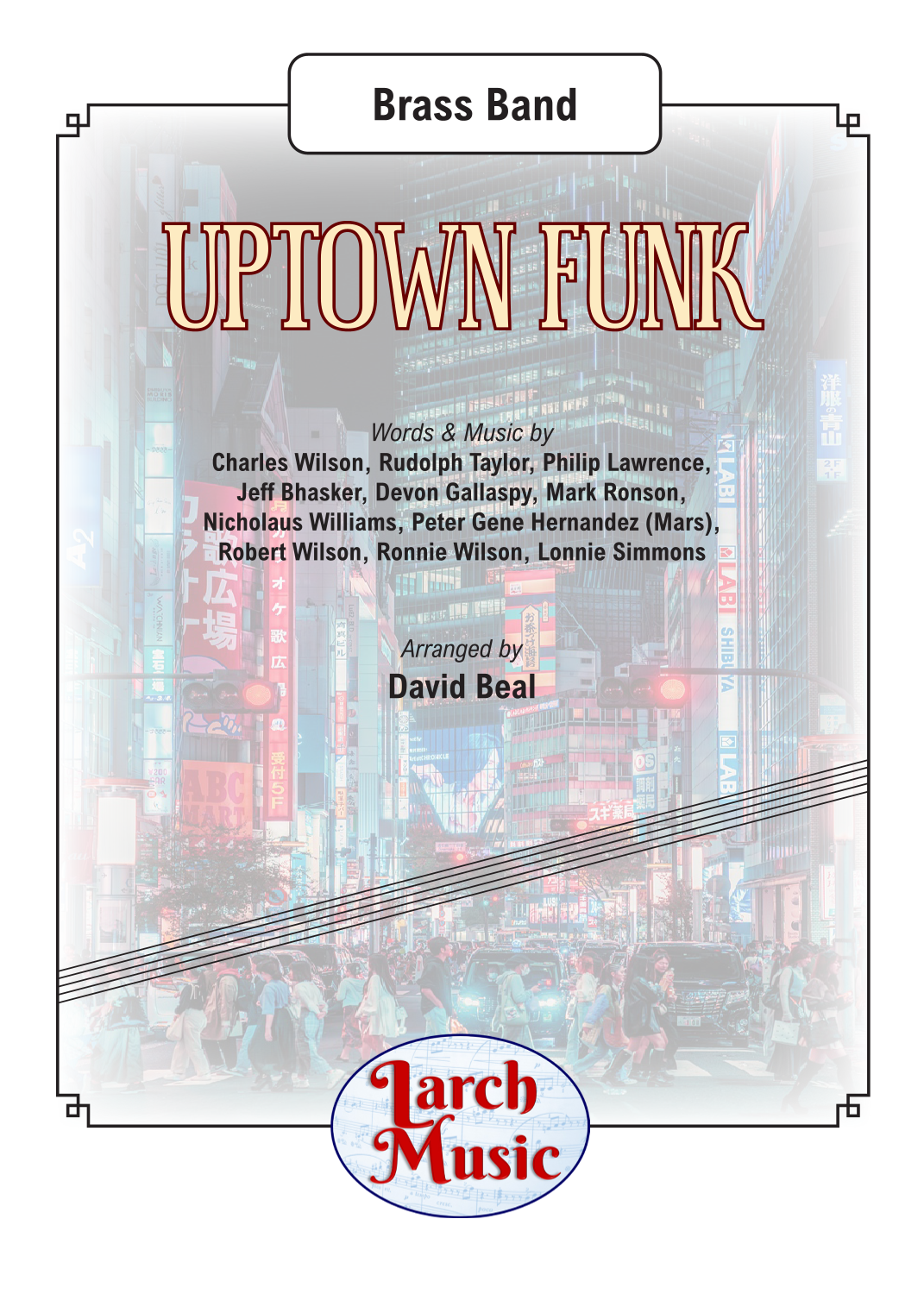 Uptown Funk (arr. David Beal by Mark Ronson Ft. Bruno Mars Sheet Music ...