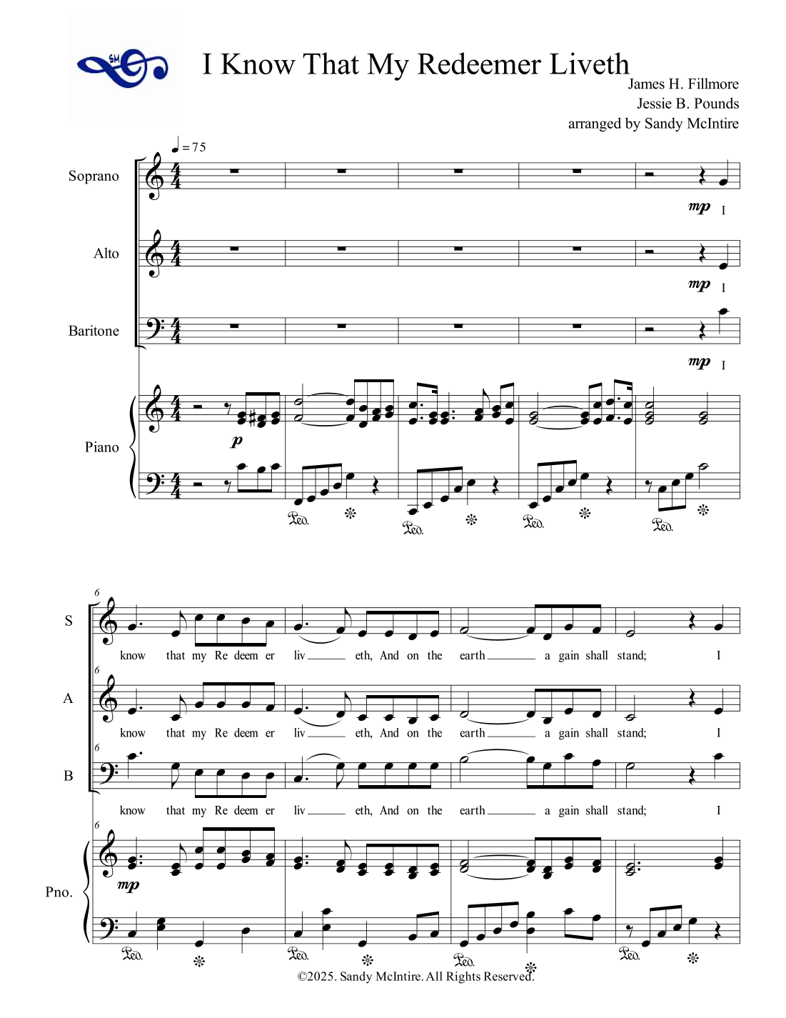I Know That My Redeemer Liveth (arr. Sandy McIntire) by Gospel Choir ...
