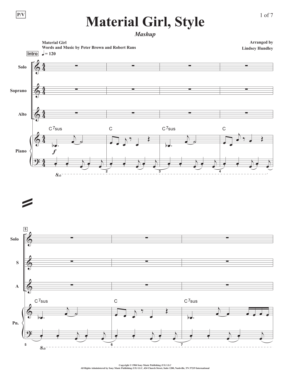 Medley: Material Girl with Style (arr. Lindsey Hundley) by Lindsey ...