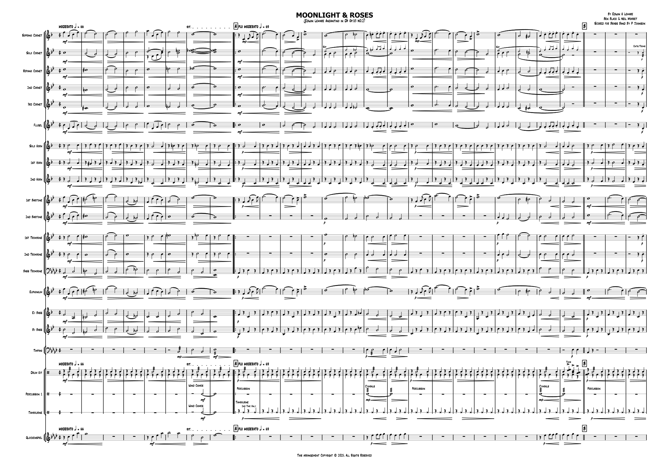 Moonlight & Roses (arr. P Johnson) by Edwin H Lamare, Ben Black and ...