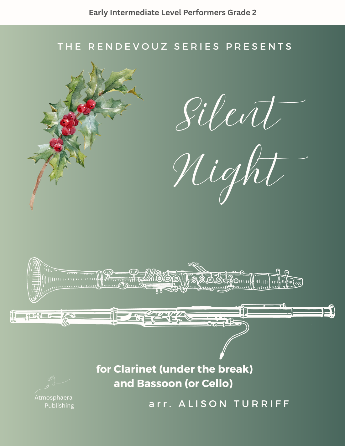 Silent Night for clarinet (under the break) and bassoon (or cello) (arr ...