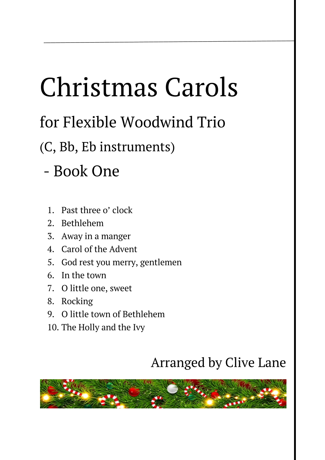 Christmas Carols for Flexible Woodwind Trio (C.Bb.Eb parts) Book One ...