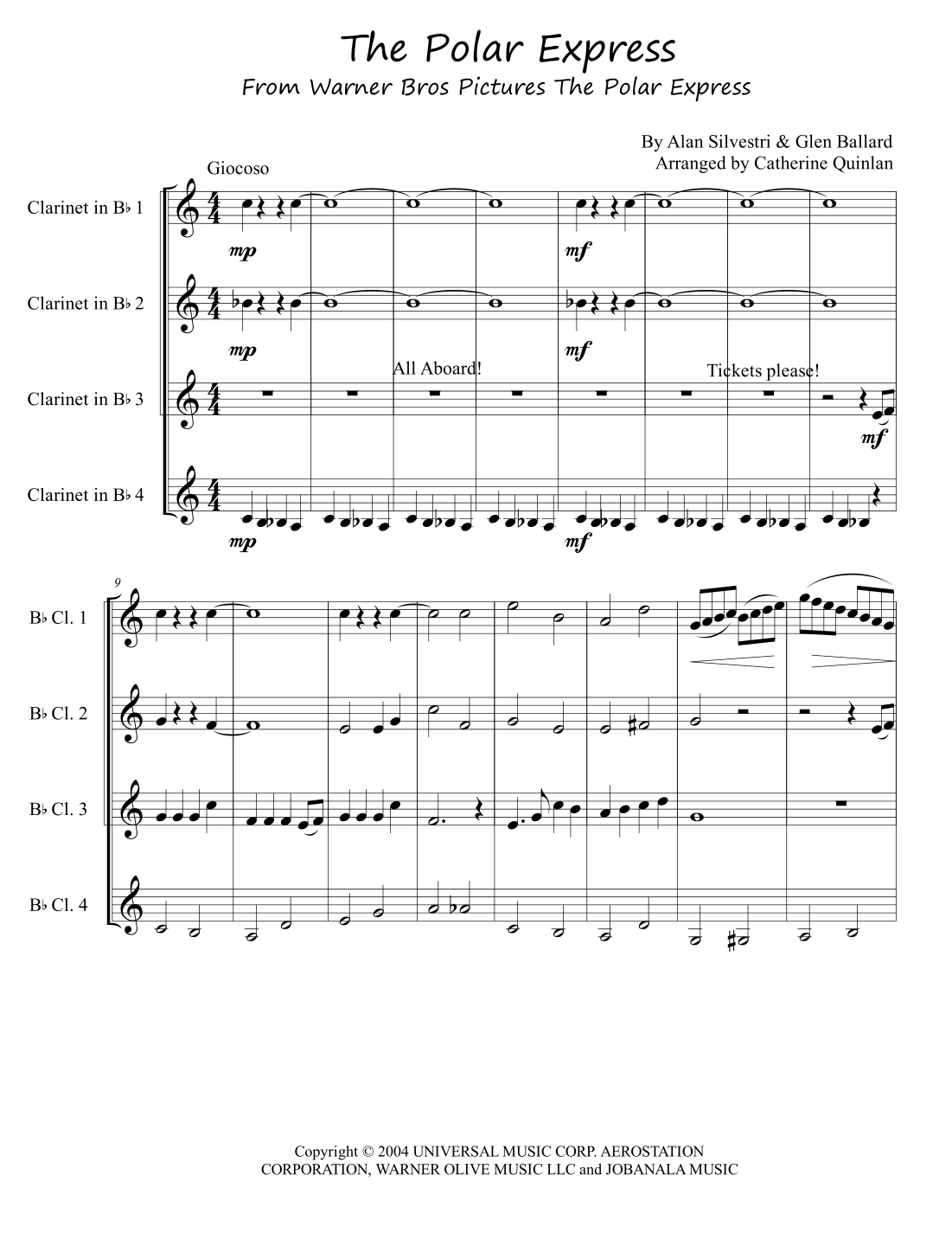 The Polar Express (arr. Catherine Quinlan) by Alan Silvestri Sheet ...