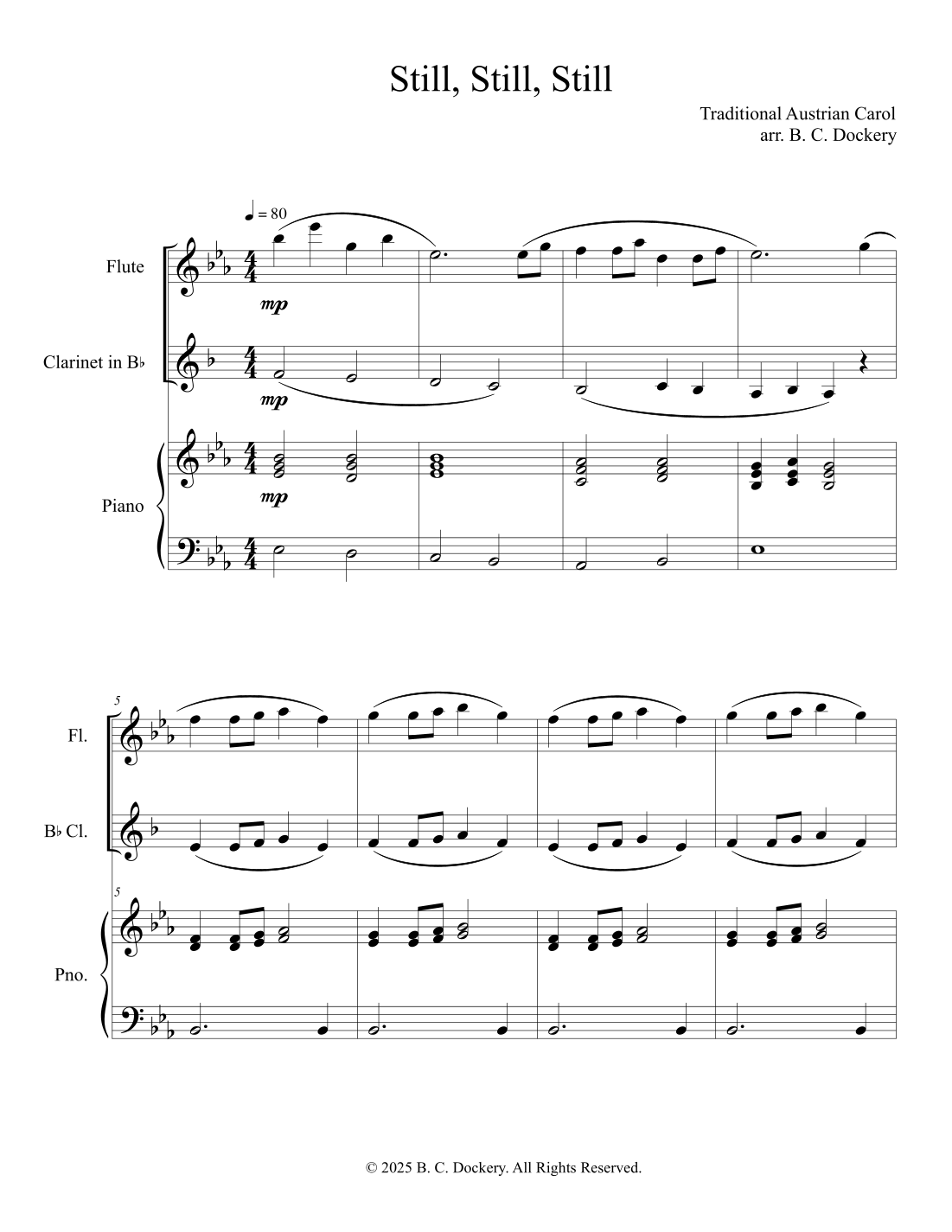 Still, Still, Still (Flute and Clarinet Duet with Piano Accompaniment ...