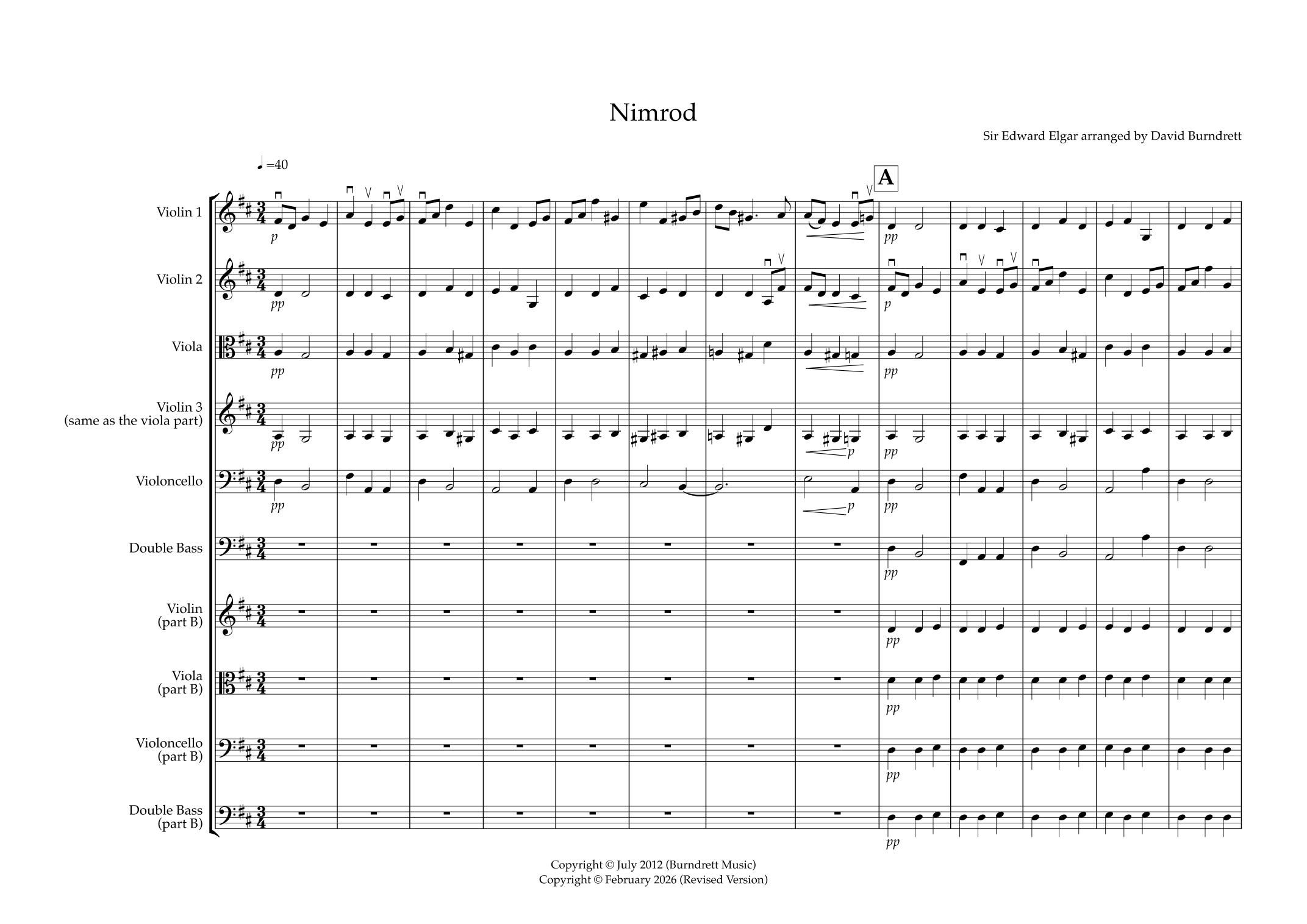 Elgar: Nimrod (from the Enigma Variations) Easy & Advanced String ...