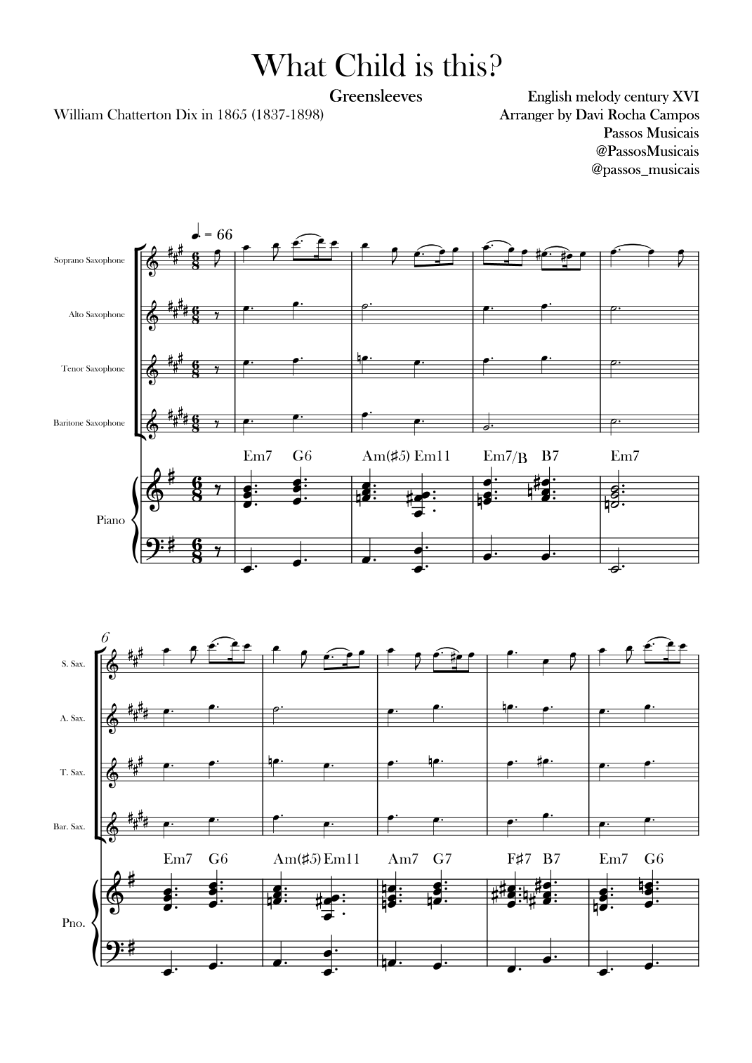 What Child is this? (Greensleeves) (arr. Davi Rocha Campos) by Davi ...